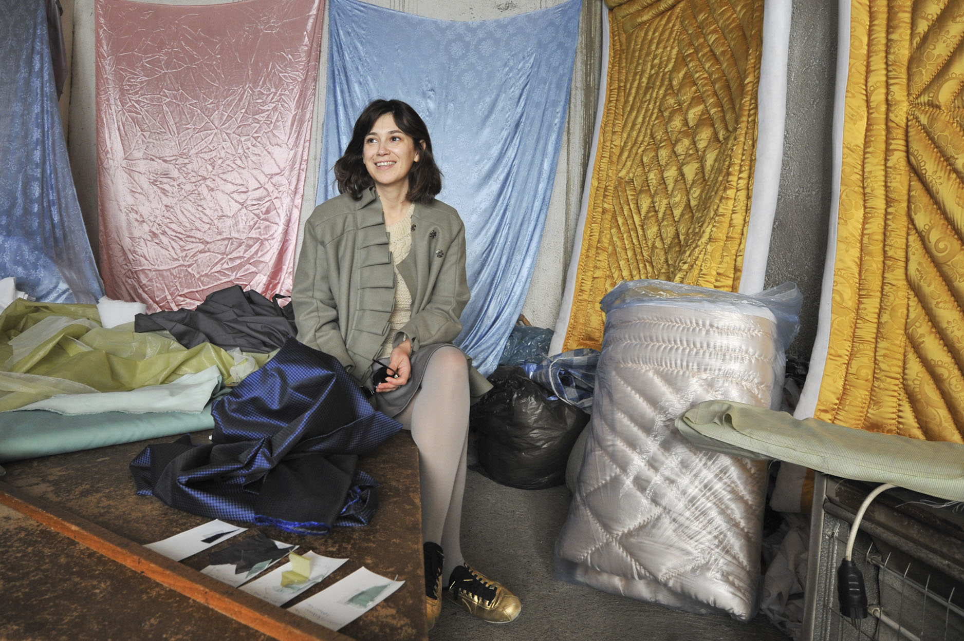 Hibernation mode: Krenare Rugova transforms duvets into outwear ...