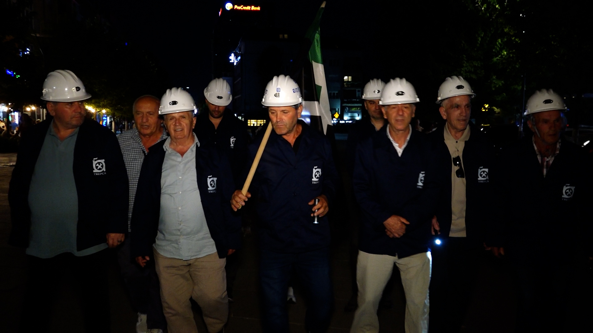 Miners of Trepca March Towards the 'Reporting House' Exhibition ...